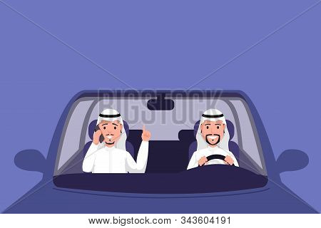 Arab Man Driving Car Vector & Photo (Free Trial) | Bigstock