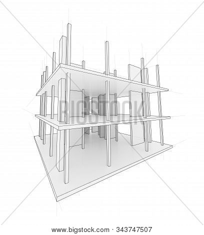 House Under Construction Drawing