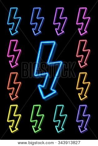 Color Neon Thunderbolt Image & Photo (Free Trial) | Bigstock