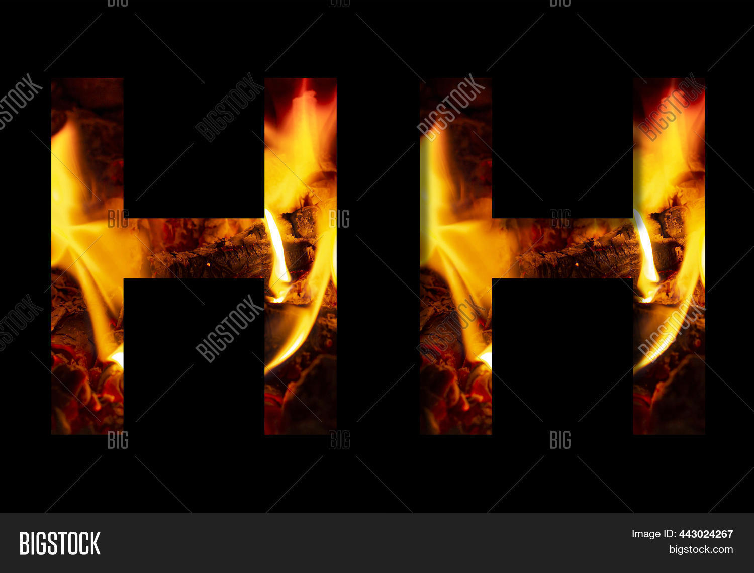 Letter H Made Fire Image & Photo (Free Trial) | Bigstock