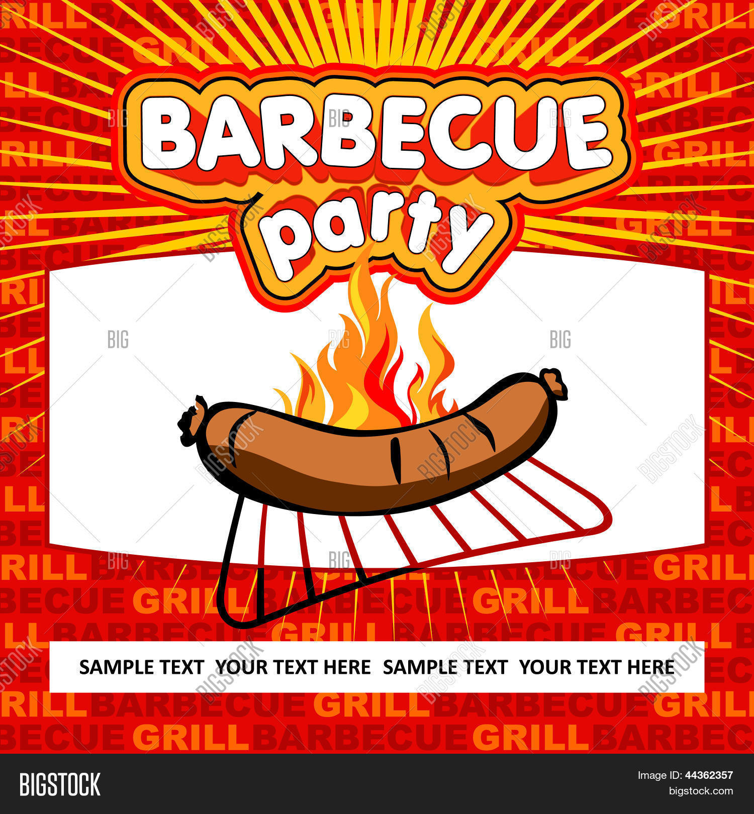 Barbecue Party Vector & Photo (Free Trial) | Bigstock