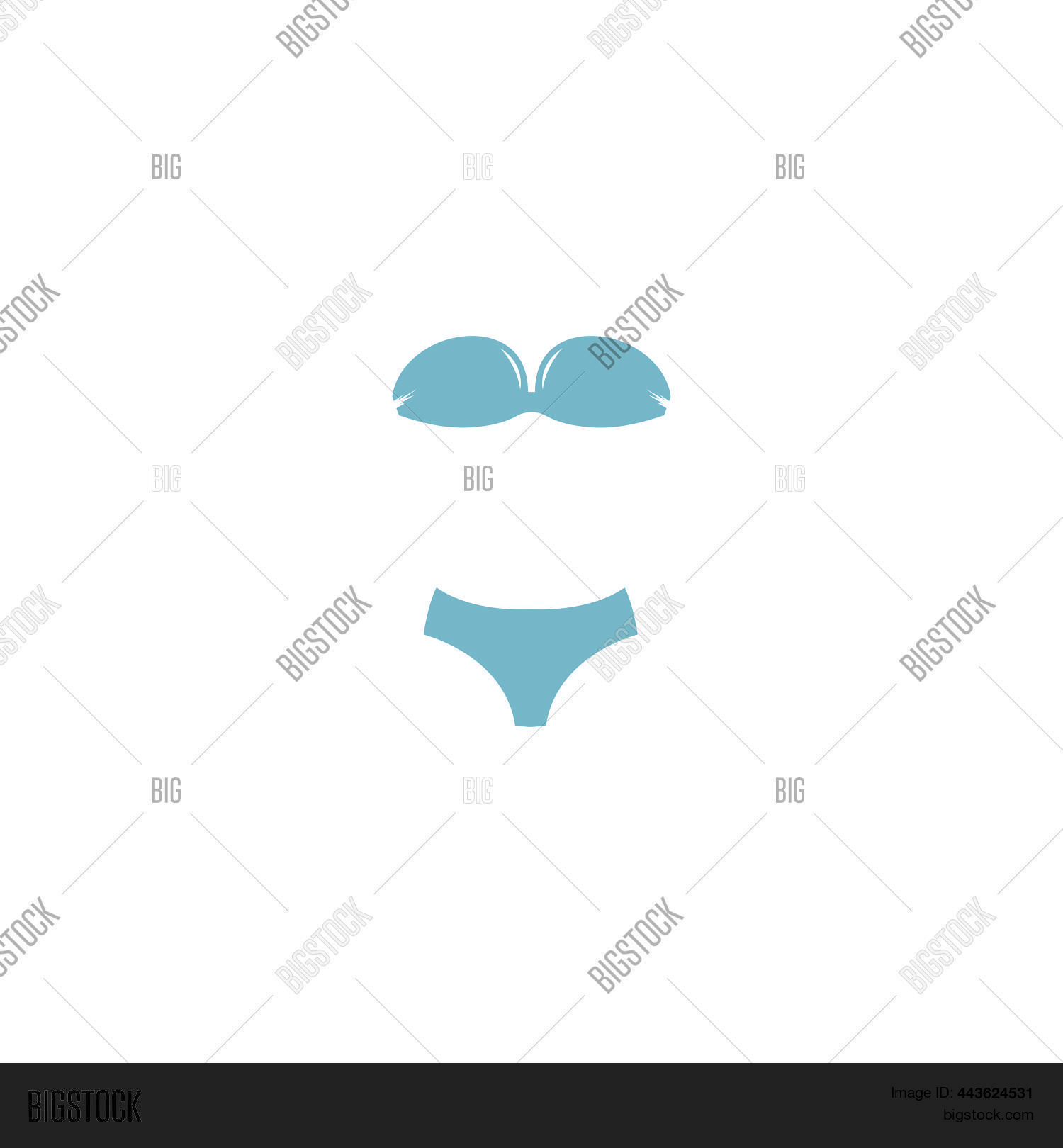 Bikini Icon Logo Flat Vector & Photo (Free Trial) | Bigstock