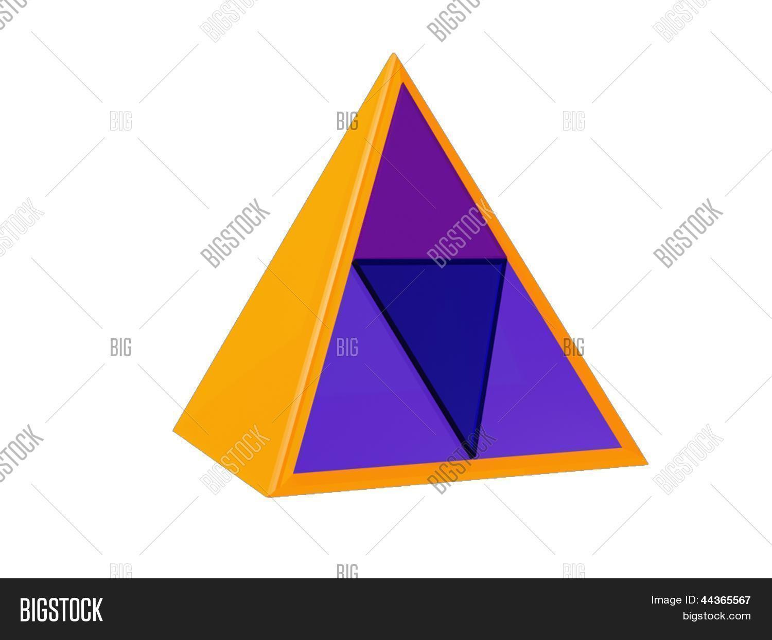 Orange 3D Pyramid On Image & Photo (Free Trial) | Bigstock