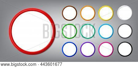 Set Colored Round Vector & Photo (Free Trial) | Bigstock
