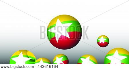 Myanmar Flag Balls Vector & Photo (Free Trial) | Bigstock