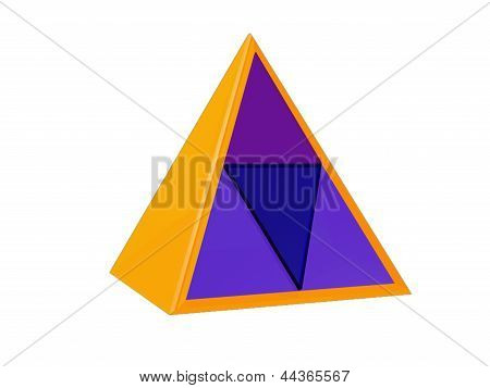Orange 3D Pyramid On Image & Photo (Free Trial) | Bigstock