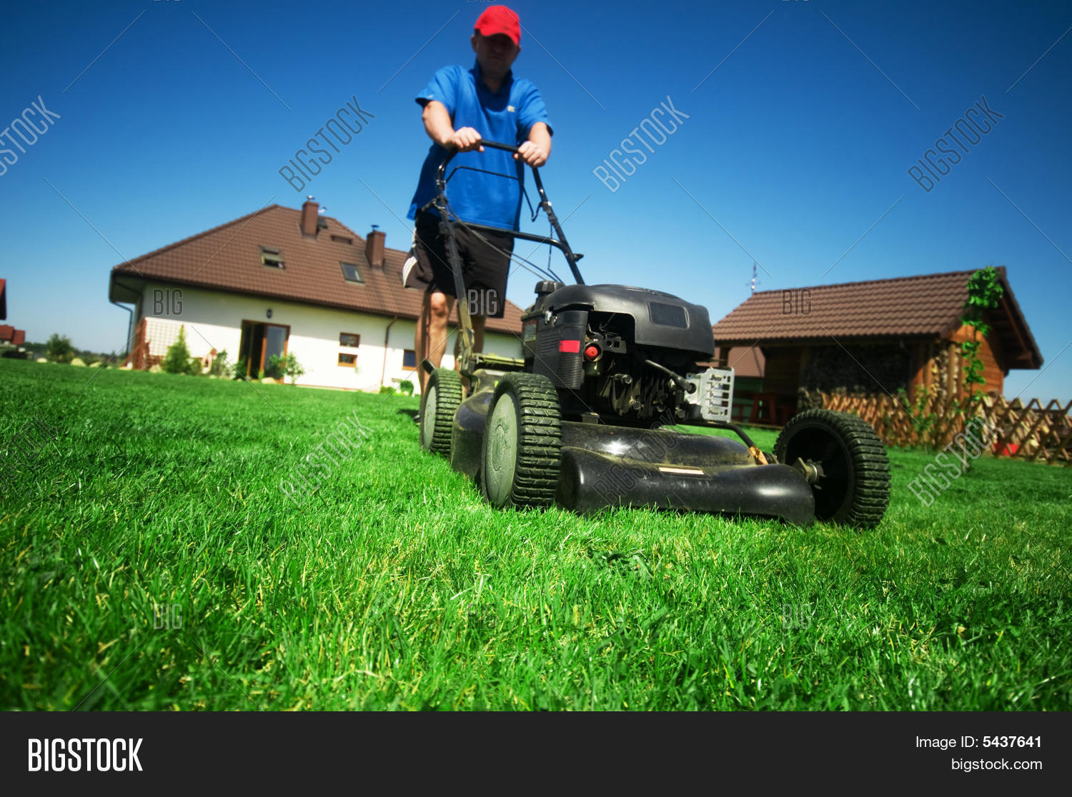 Mowing Lawn Image And Photo Free Trial Bigstock