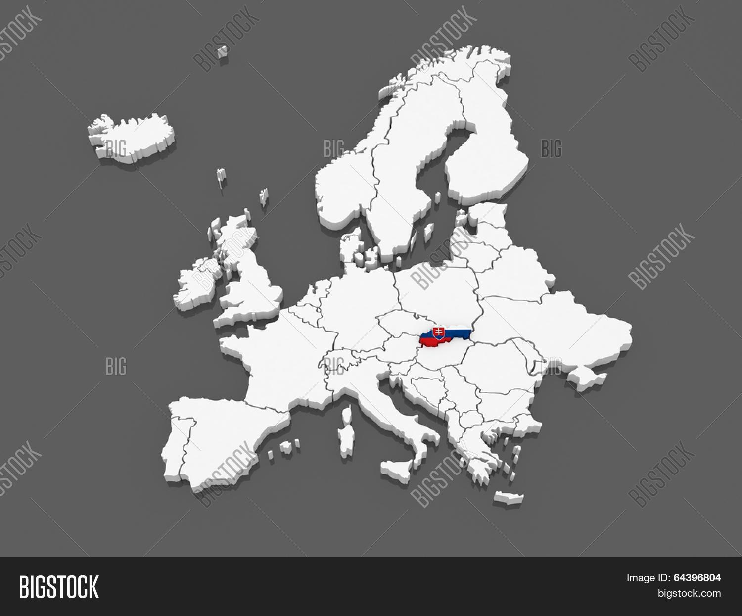 Map Europe Slovakia. Image & Photo (Free Trial) | Bigstock