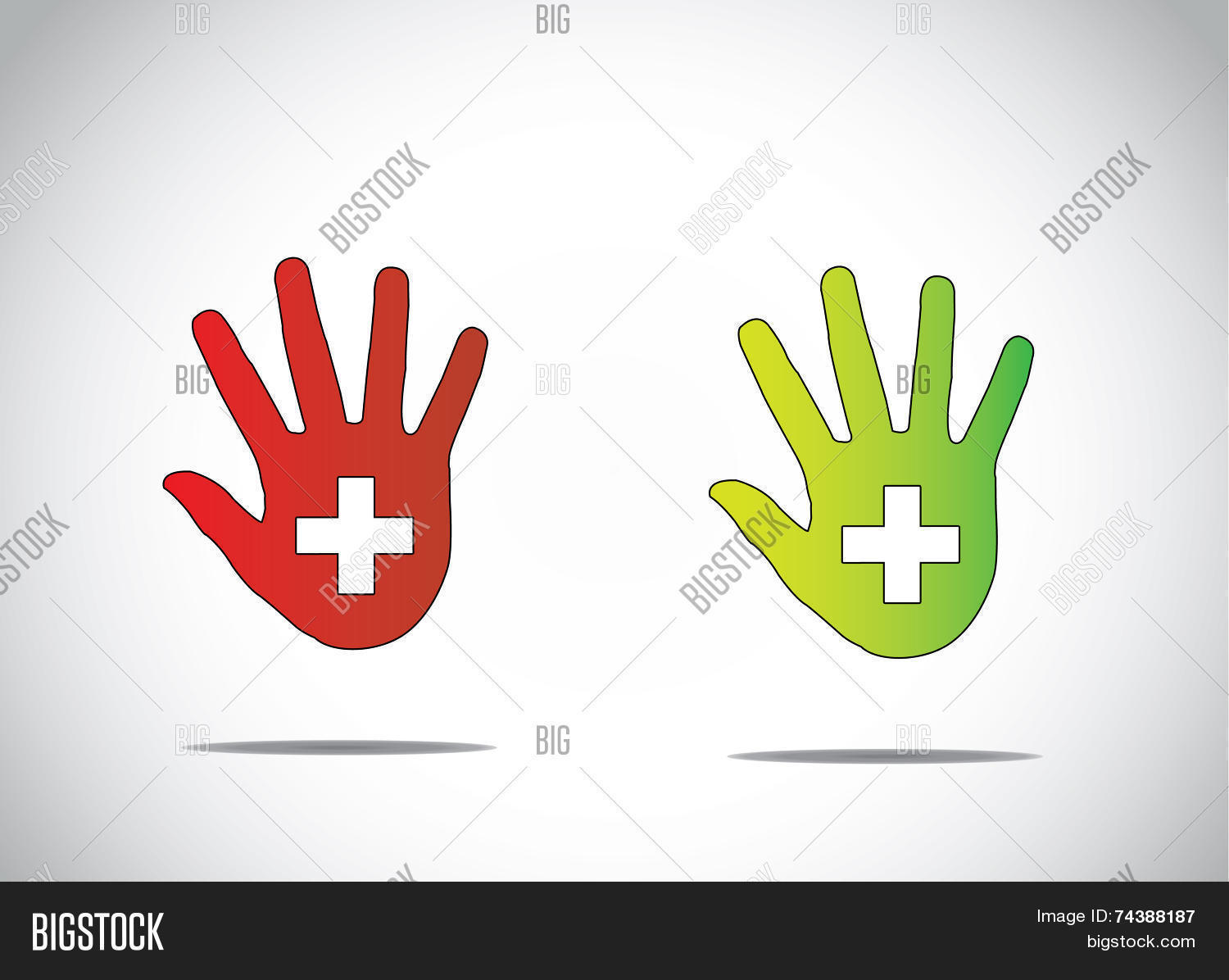 Two Dark Red Green Vector & Photo (Free Trial) | Bigstock