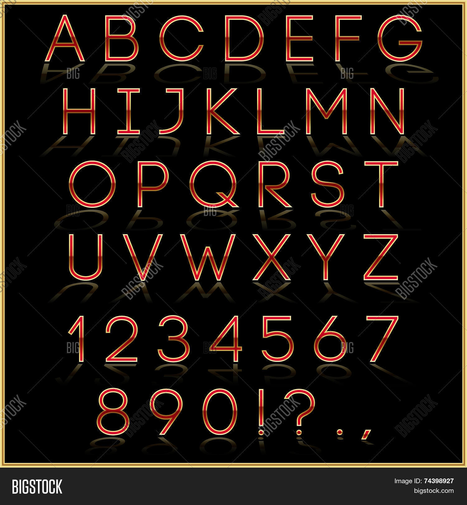 Vector Red Alphabet Vector & Photo (Free Trial) | Bigstock