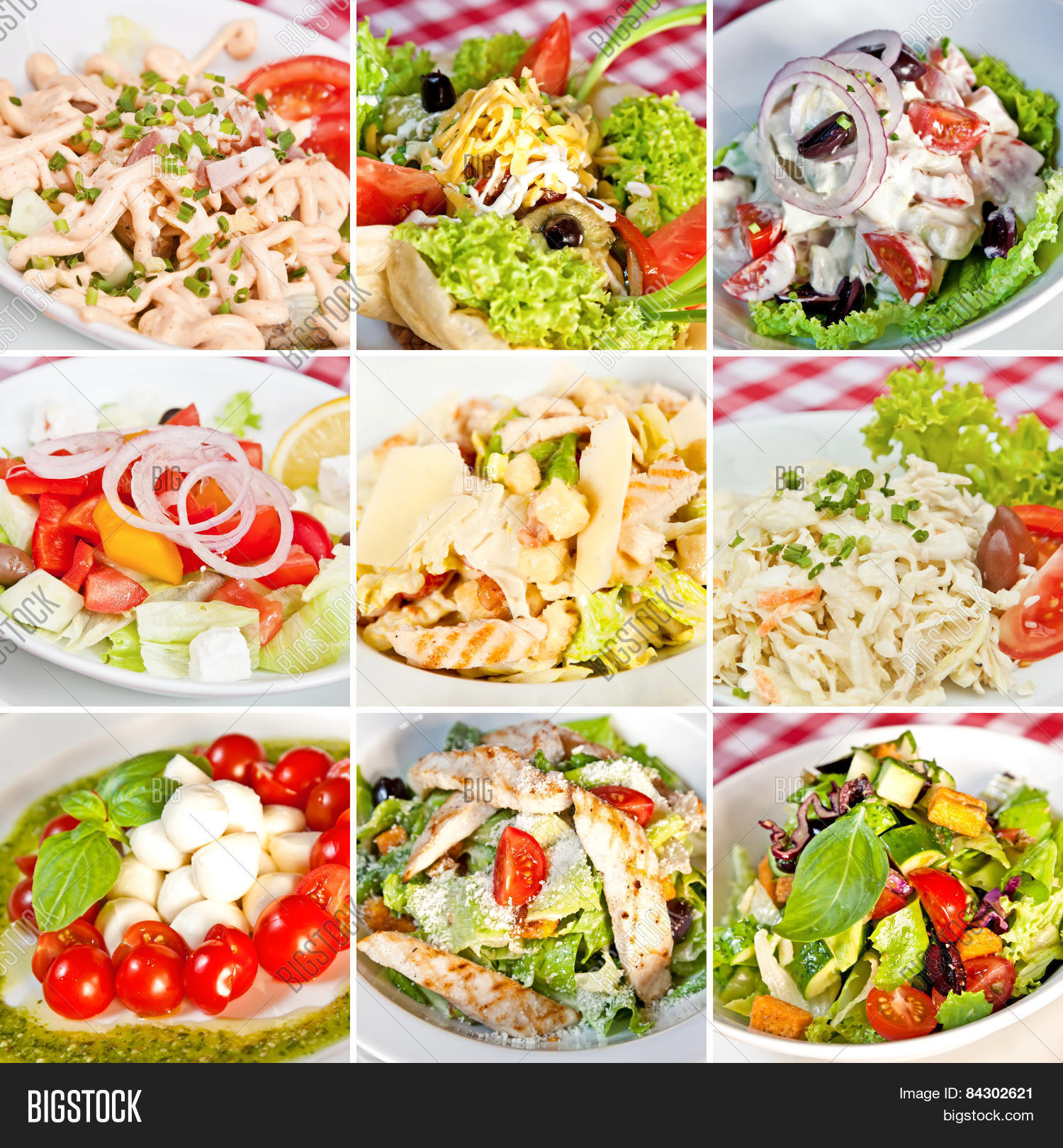 Various Salads Collage Image & Photo (Free Trial) | Bigstock