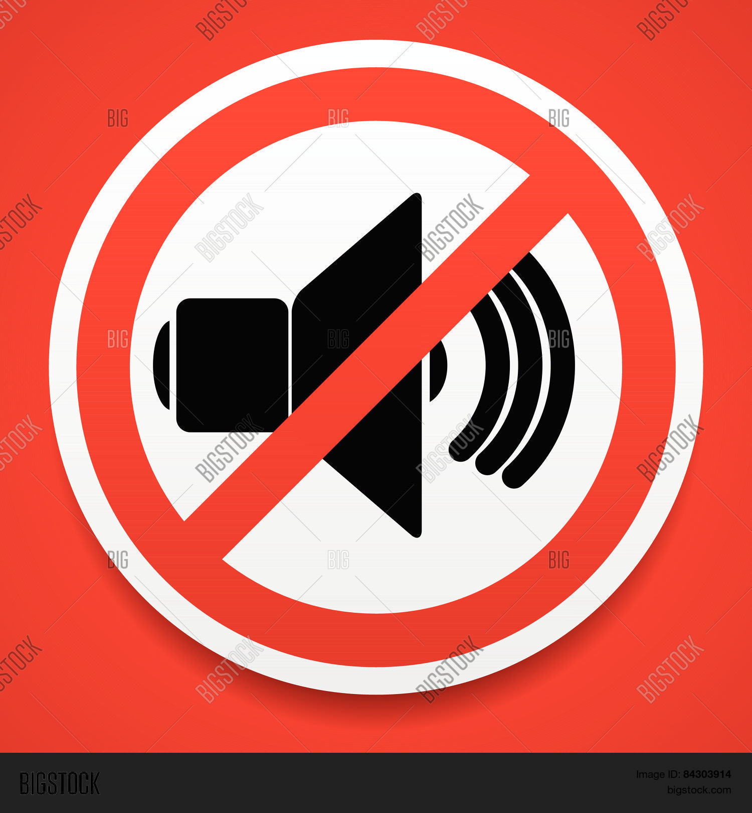 Speaker Probition Vector & Photo (Free Trial) | Bigstock