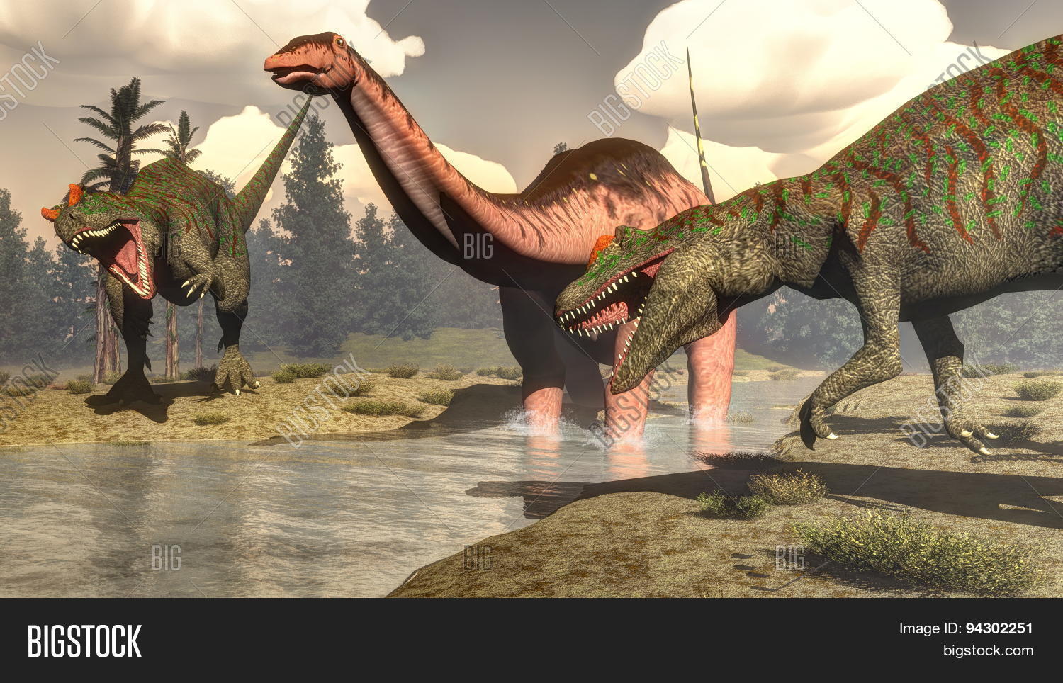 Allosaurus Hunting Big Image & Photo (Free Trial) | Bigstock