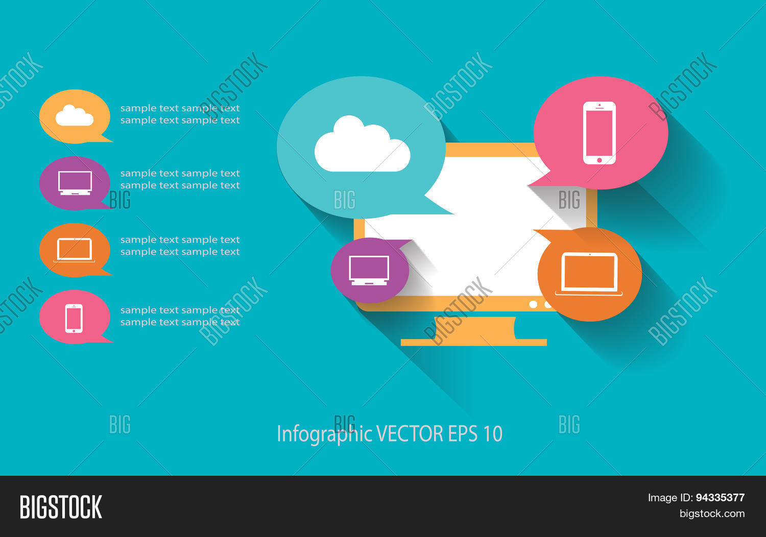 Infographic Computer Vector & Photo (Free Trial) | Bigstock