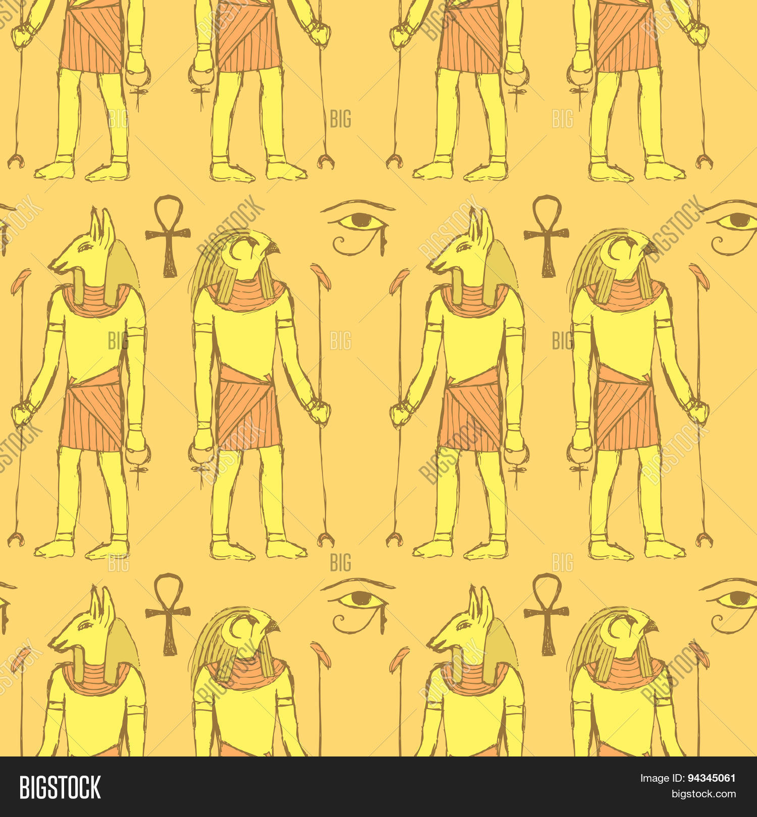 Sketch Egyptian Gods Vector & Photo (Free Trial) | Bigstock