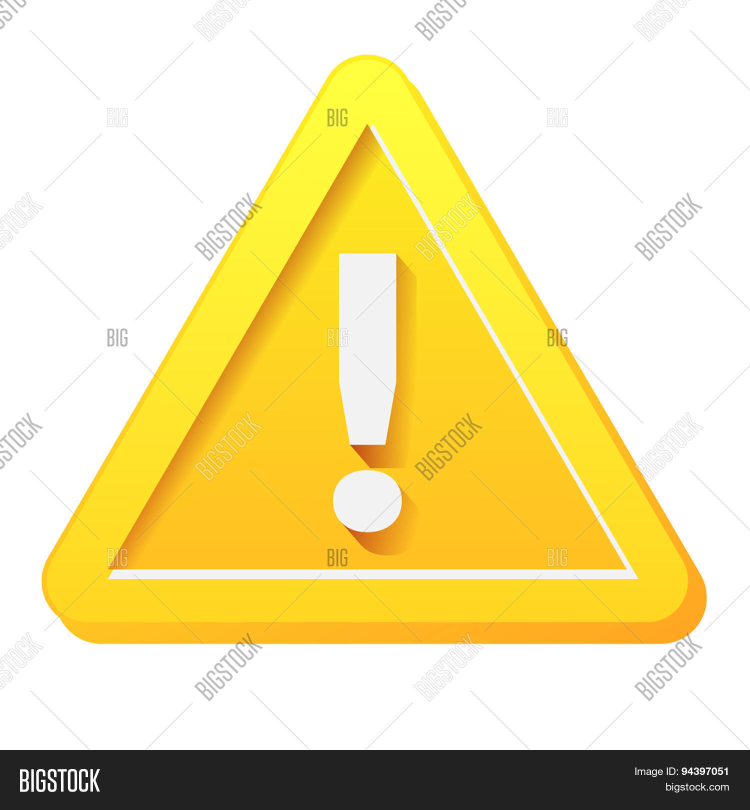 Yellow Attention Sign Vector & Photo (Free Trial) | Bigstock