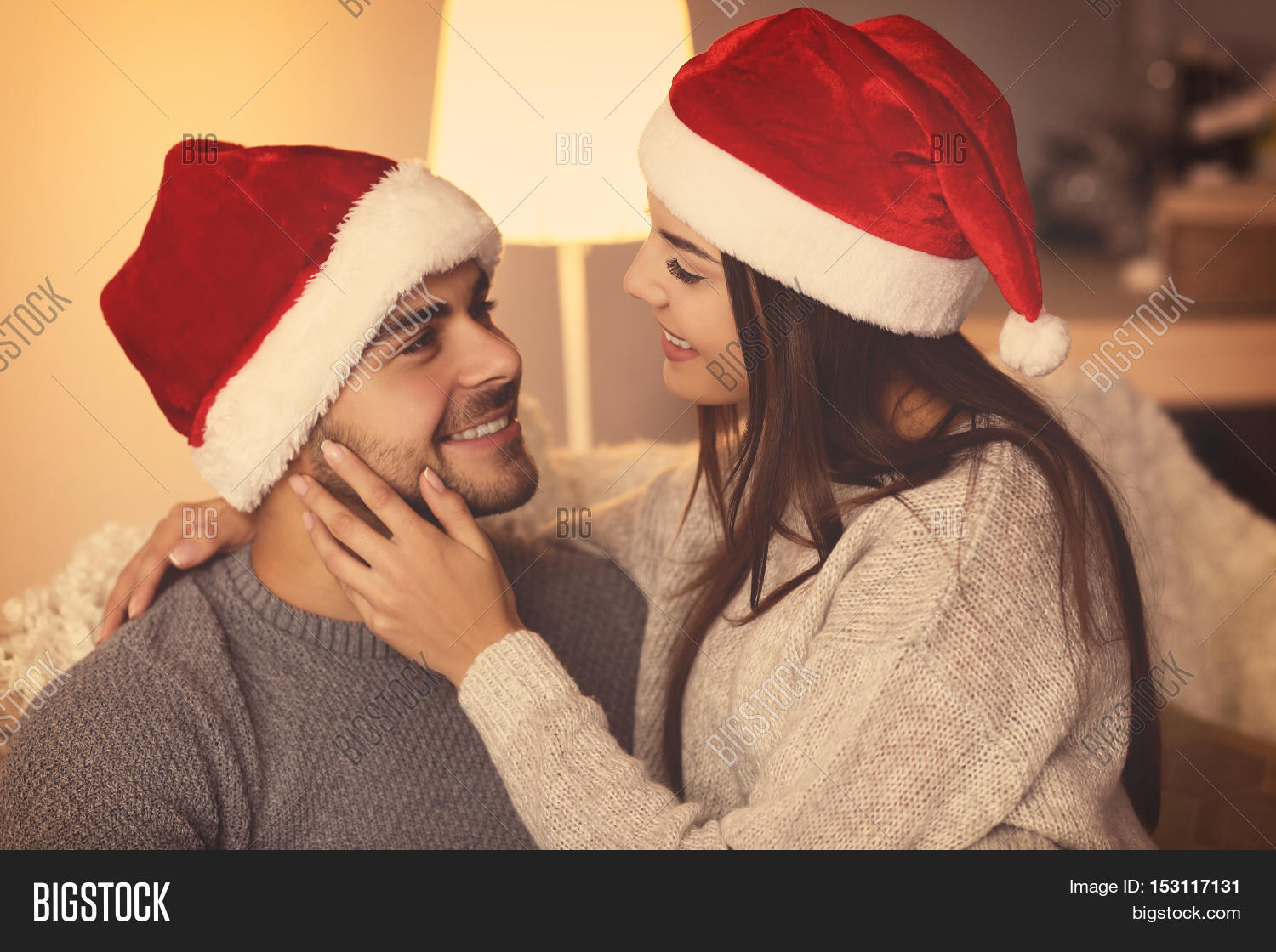 Young Couple Santa Image & Photo (Free Trial) | Bigstock