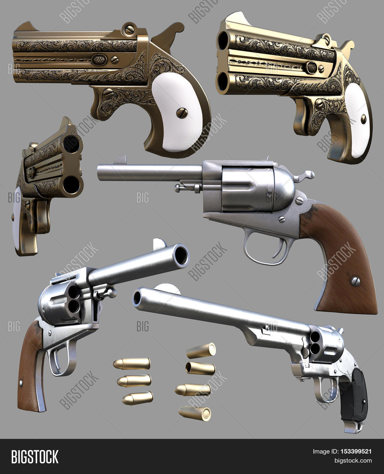 Cowboy Pistols , Image & Photo (Free Trial) | Bigstock
