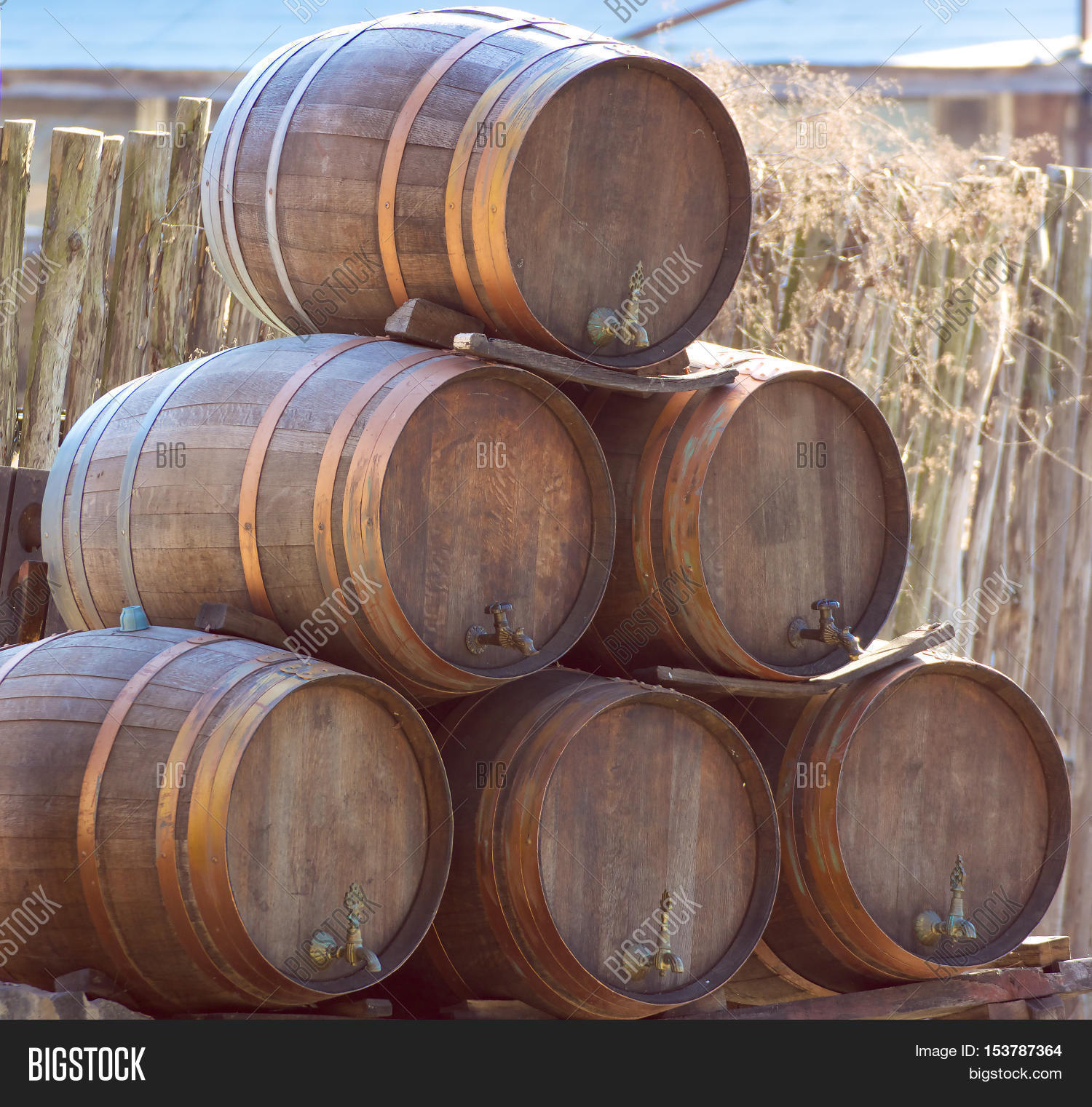 Wooden Wine Barrels Image & Photo (Free Trial) | Bigstock
