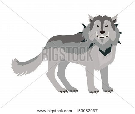 Grey Wolf Collar Vector & Photo (Free Trial) | Bigstock