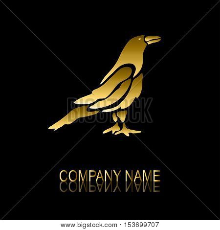 Golden Crow Symbol Vector & Photo (Free Trial) | Bigstock