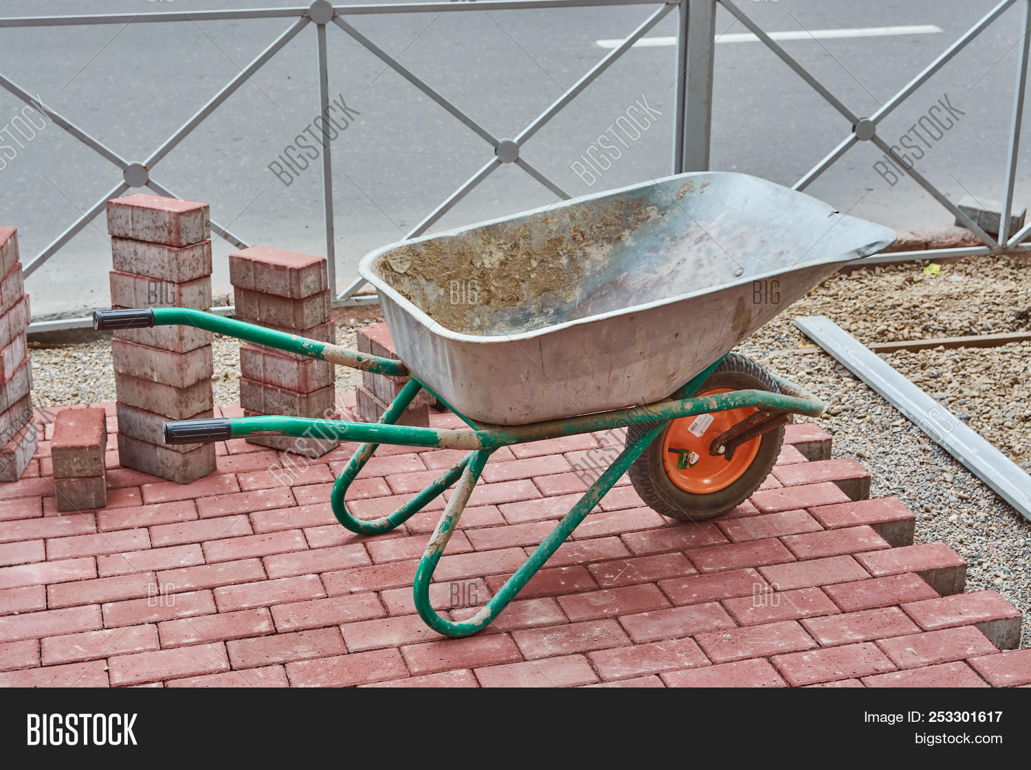 Wheelbarrow One Wheel Image & Photo (Free Trial) | Bigstock