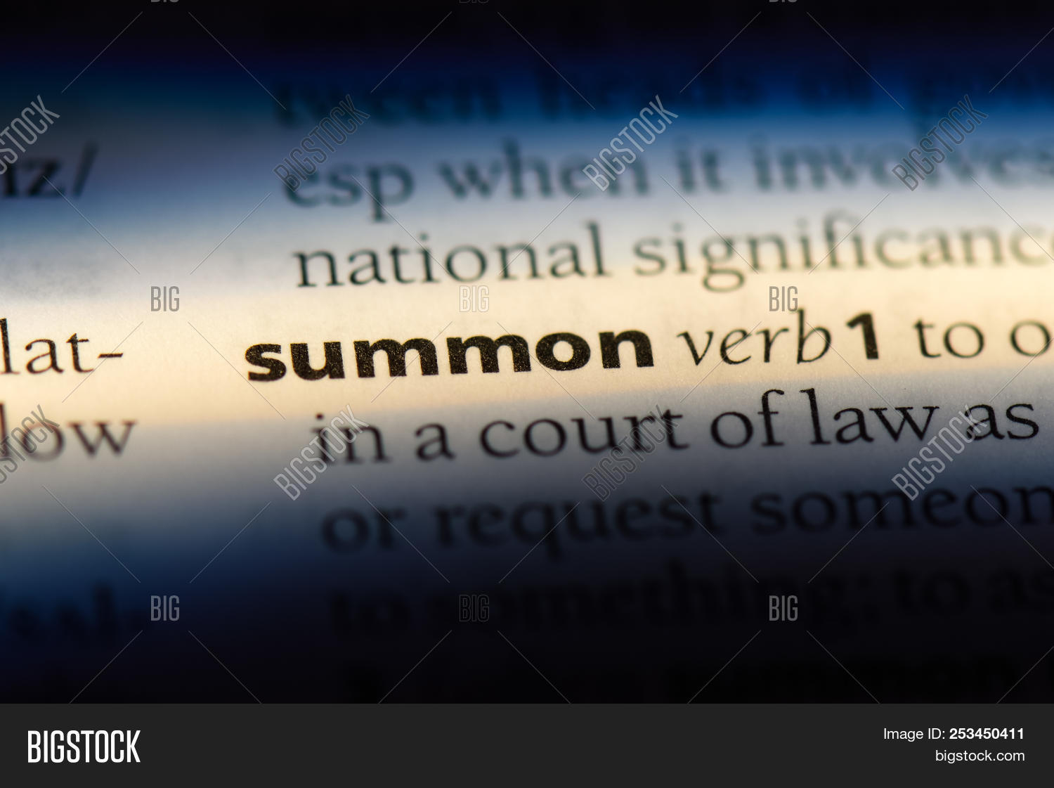 Summon Word Dictionary Image & Photo (Free Trial) | Bigstock