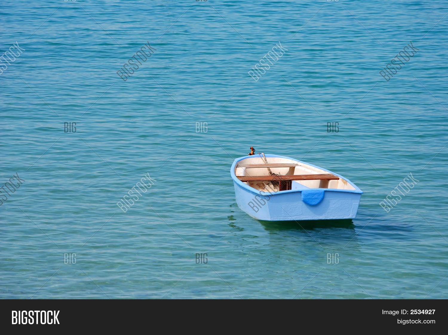 Pale Blue Rowing Boat Image & Photo (Free Trial) | Bigstock