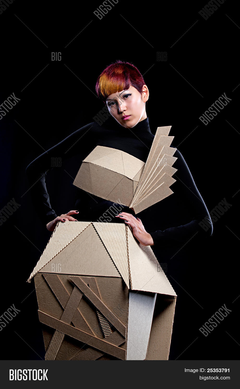 Woman Cardboard Dress Image & Photo (Free Trial) | Bigstock