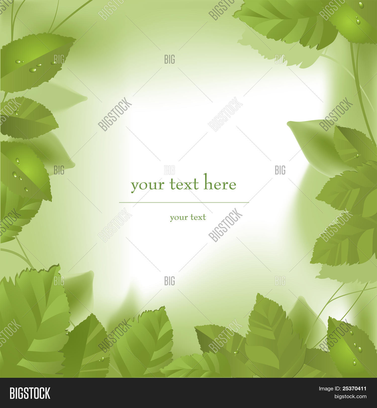 Green Leaves Border Vector & Photo (Free Trial) | Bigstock
