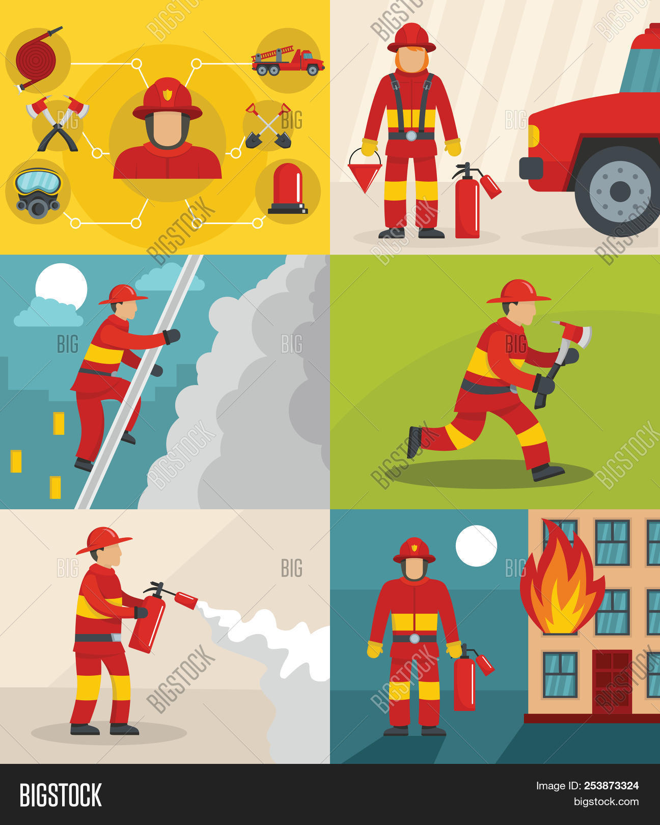 Fire Fighter Banner Image & Photo (Free Trial) | Bigstock