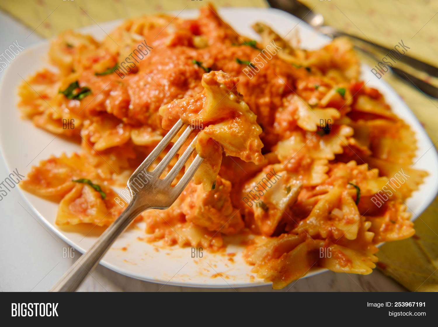 Farfalle Bow Tie Pasta Image & Photo (Free Trial) | Bigstock