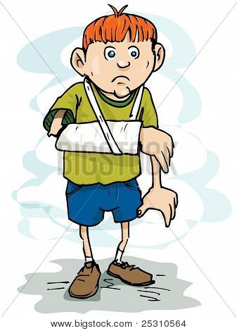 Cartoon Boy Broken Arm Image & Photo (Free Trial) | Bigstock