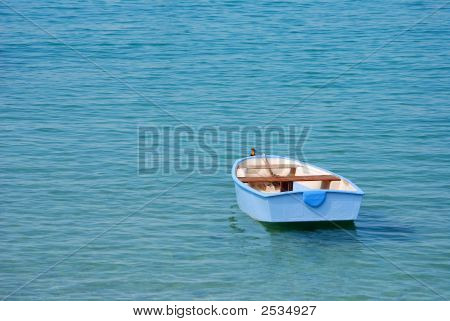 Pale Blue Rowing Boat Image & Photo (Free Trial) | Bigstock