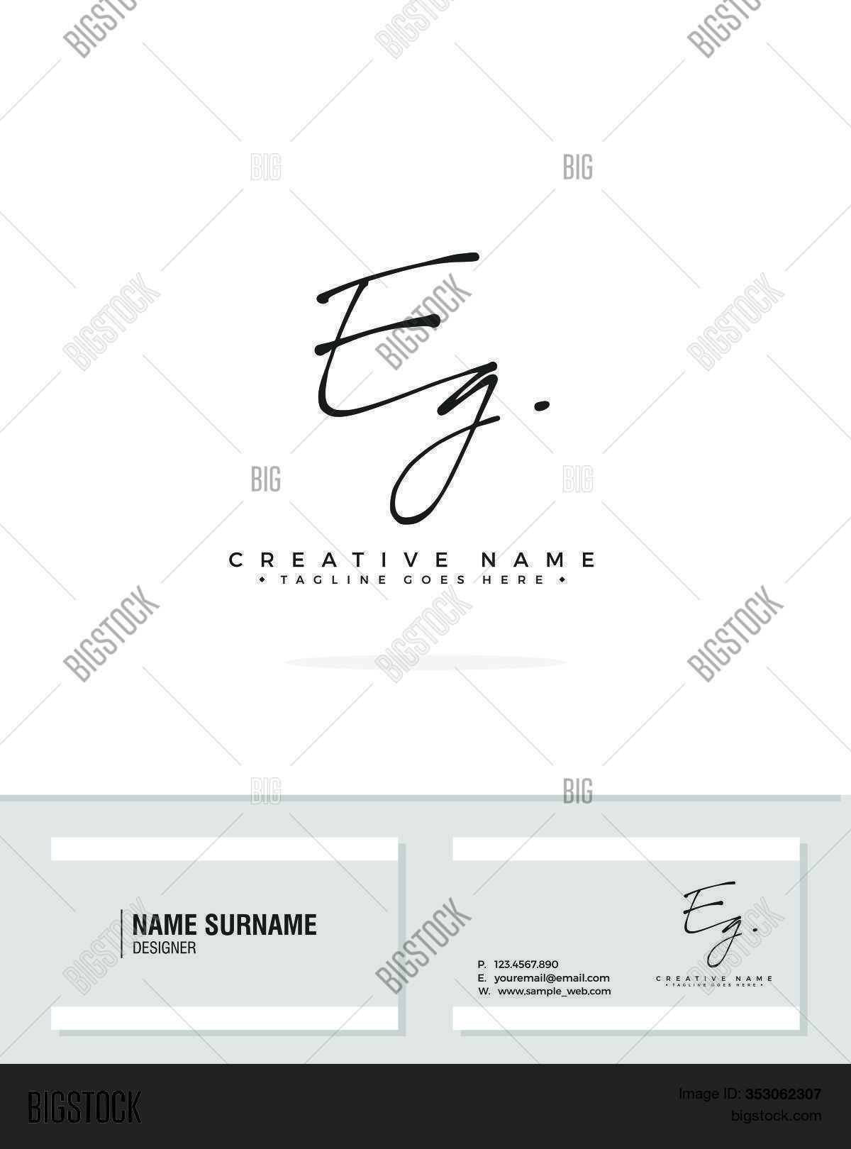 E G Initial Logo Vector & Photo (Free Trial) | Bigstock