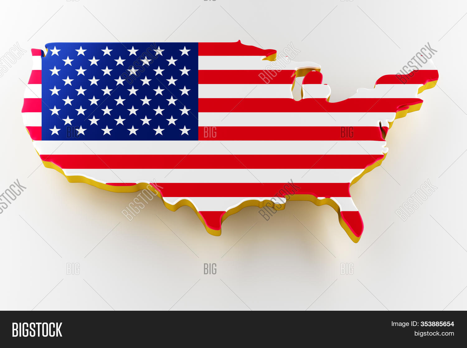 3d Map Usa. Map Usa Image & Photo (Free Trial) | Bigstock