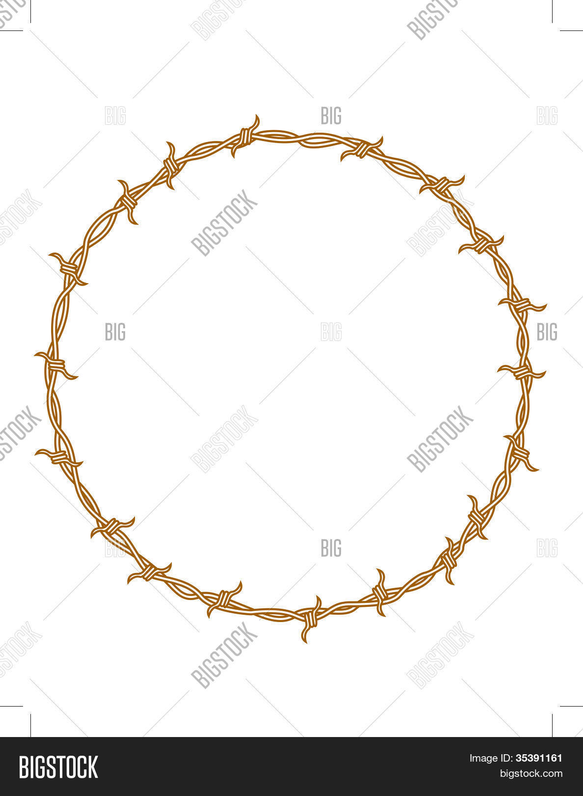 Barbed Wire Frame Vector & Photo (Free Trial) | Bigstock