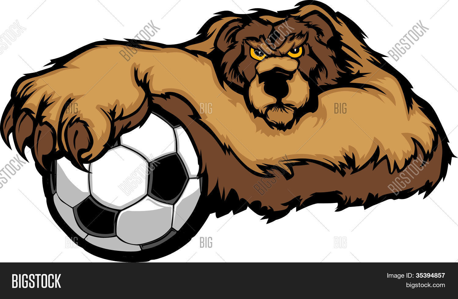 Bear Mascot Soccer Vector & Photo (Free Trial) | Bigstock