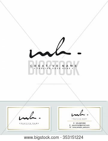 M H Mh Initial Logo Vector & Photo (Free Trial) | Bigstock