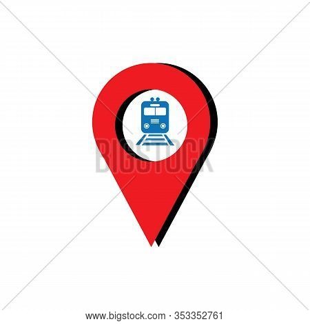 Train Station Map Pin Vector & Photo (Free Trial) | Bigstock