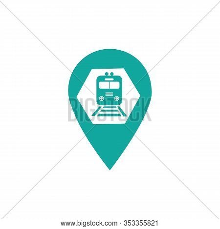 Train Station Map Pin Vector & Photo (Free Trial) | Bigstock