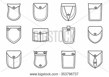 Pocket Symbols. Set Vector & Photo (Free Trial) | Bigstock
