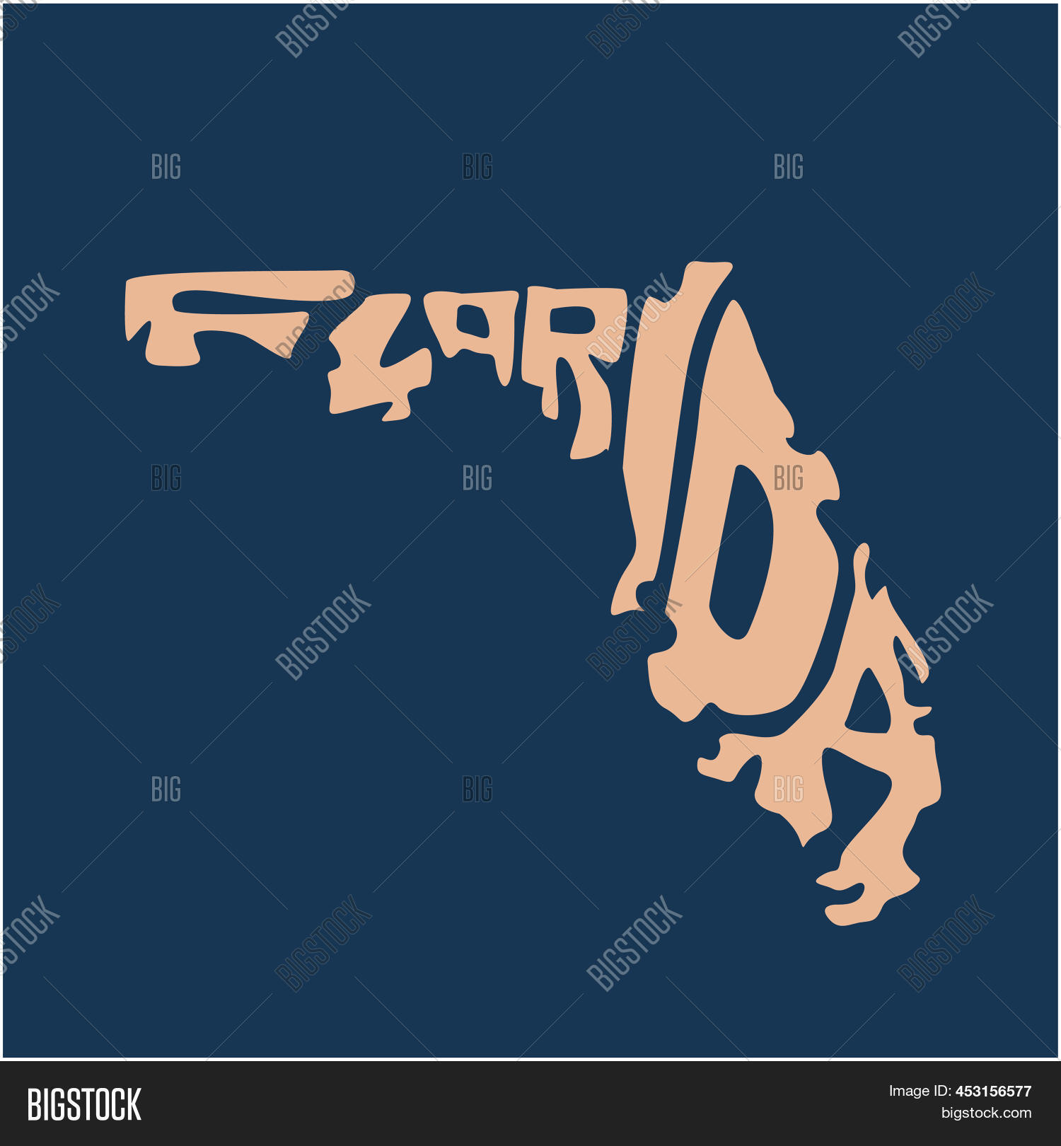 Florida Map Typography Image & Photo (Free Trial) | Bigstock