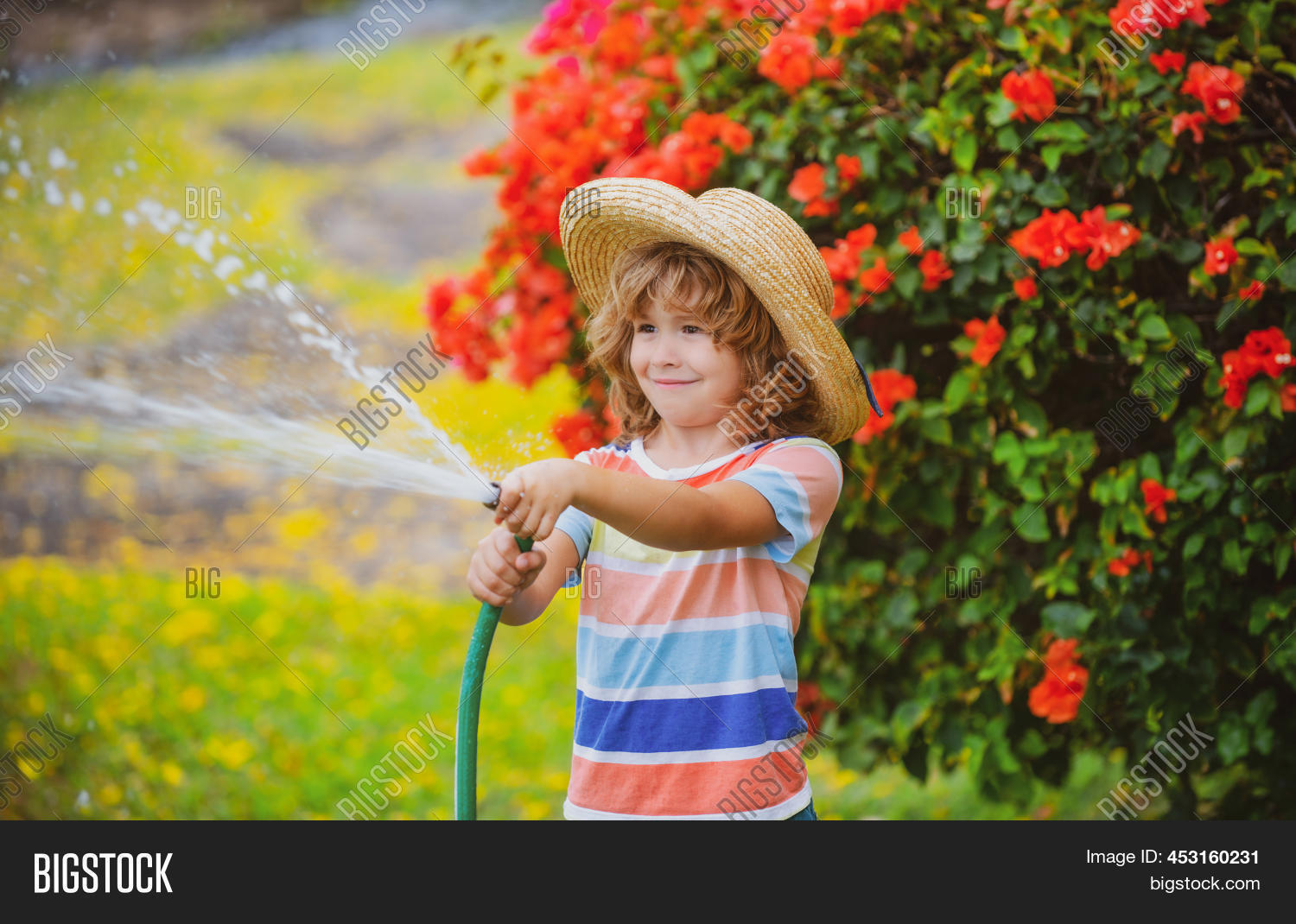 Cute Kid Straw Hat Image & Photo (Free Trial) | Bigstock