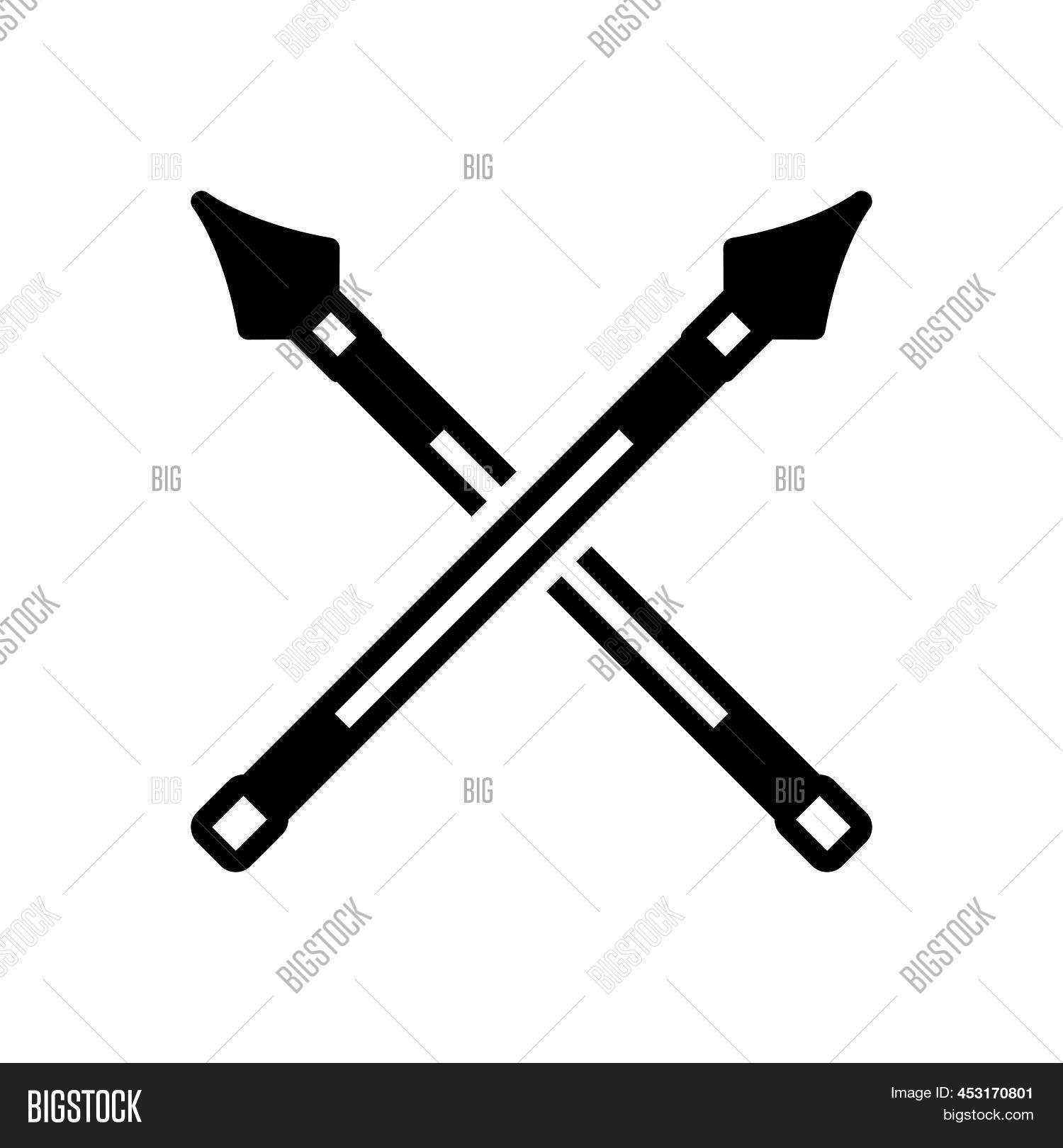 Black Solid Icon Lance Image & Photo (Free Trial) | Bigstock