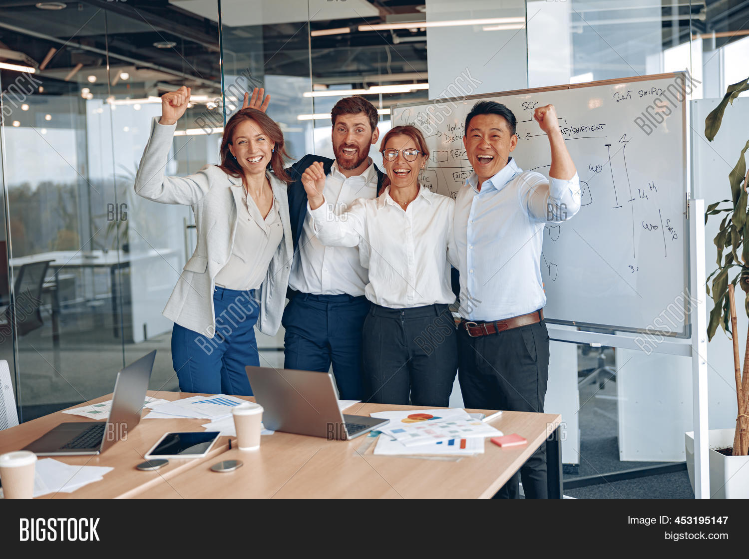 Smiling Team Posing Image & Photo (Free Trial) | Bigstock