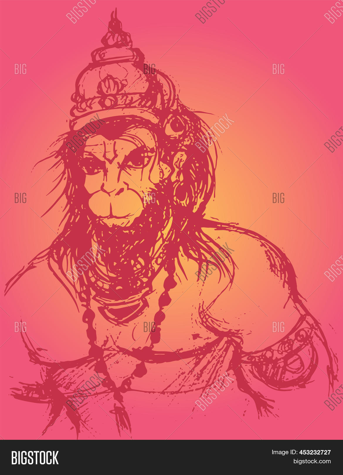 Sketch Hindu God Lord Image & Photo (Free Trial) | Bigstock