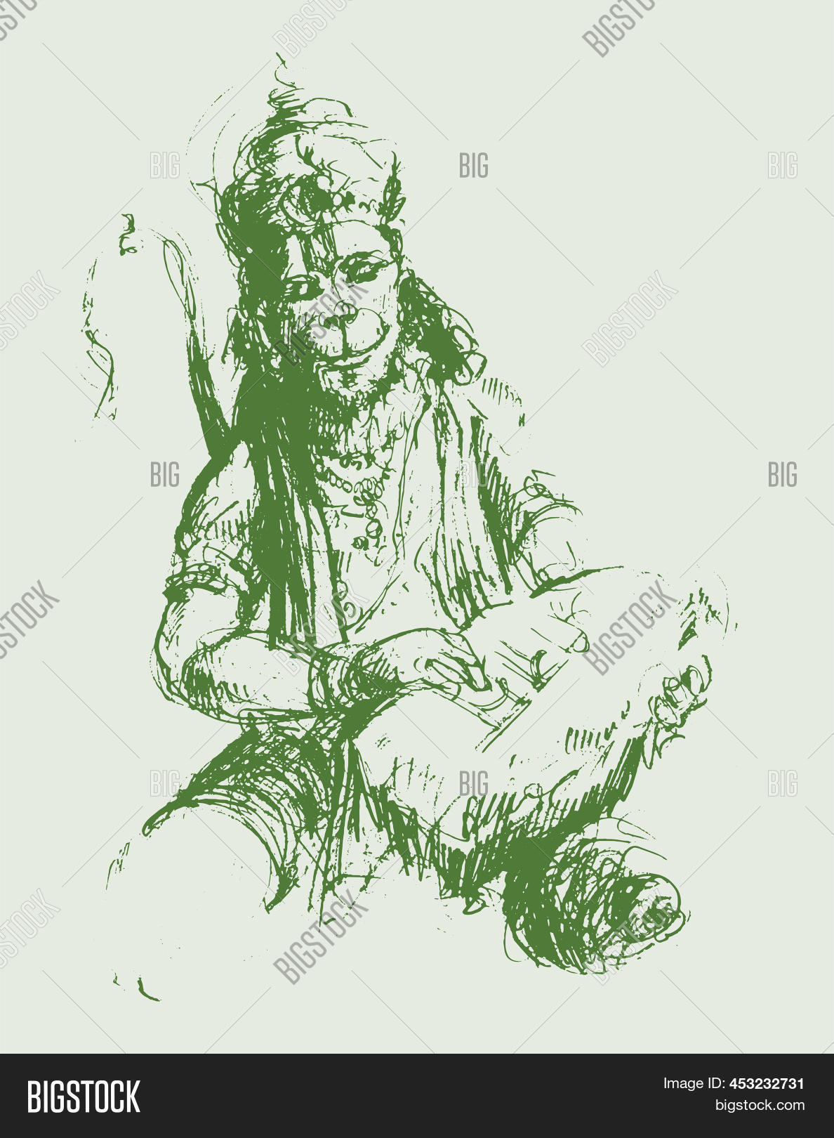 Sketch Hindu God Lord Image & Photo (Free Trial) | Bigstock