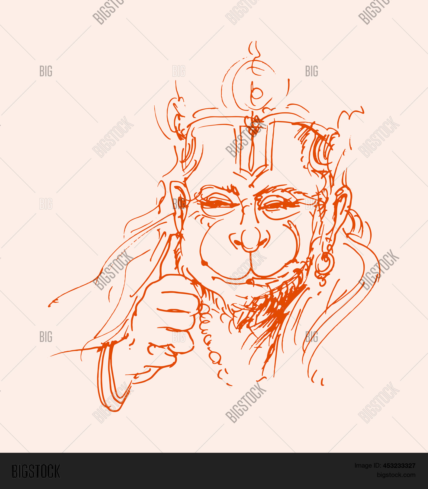 Sketch Hindu God Lord Vector & Photo (Free Trial) | Bigstock