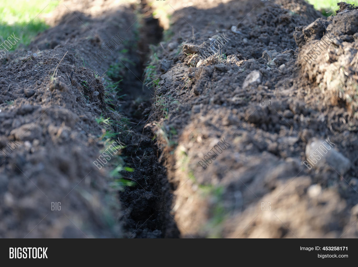 Excavated Trench Lawn Image & Photo (Free Trial) | Bigstock